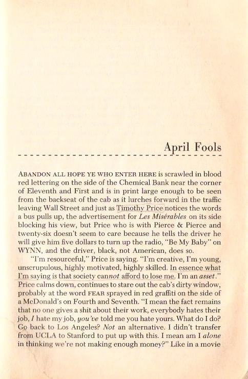 INTERFACECRITIQUE — Karl Wolfgang Flender: AMERICAN PSYCHO. READING AN ...